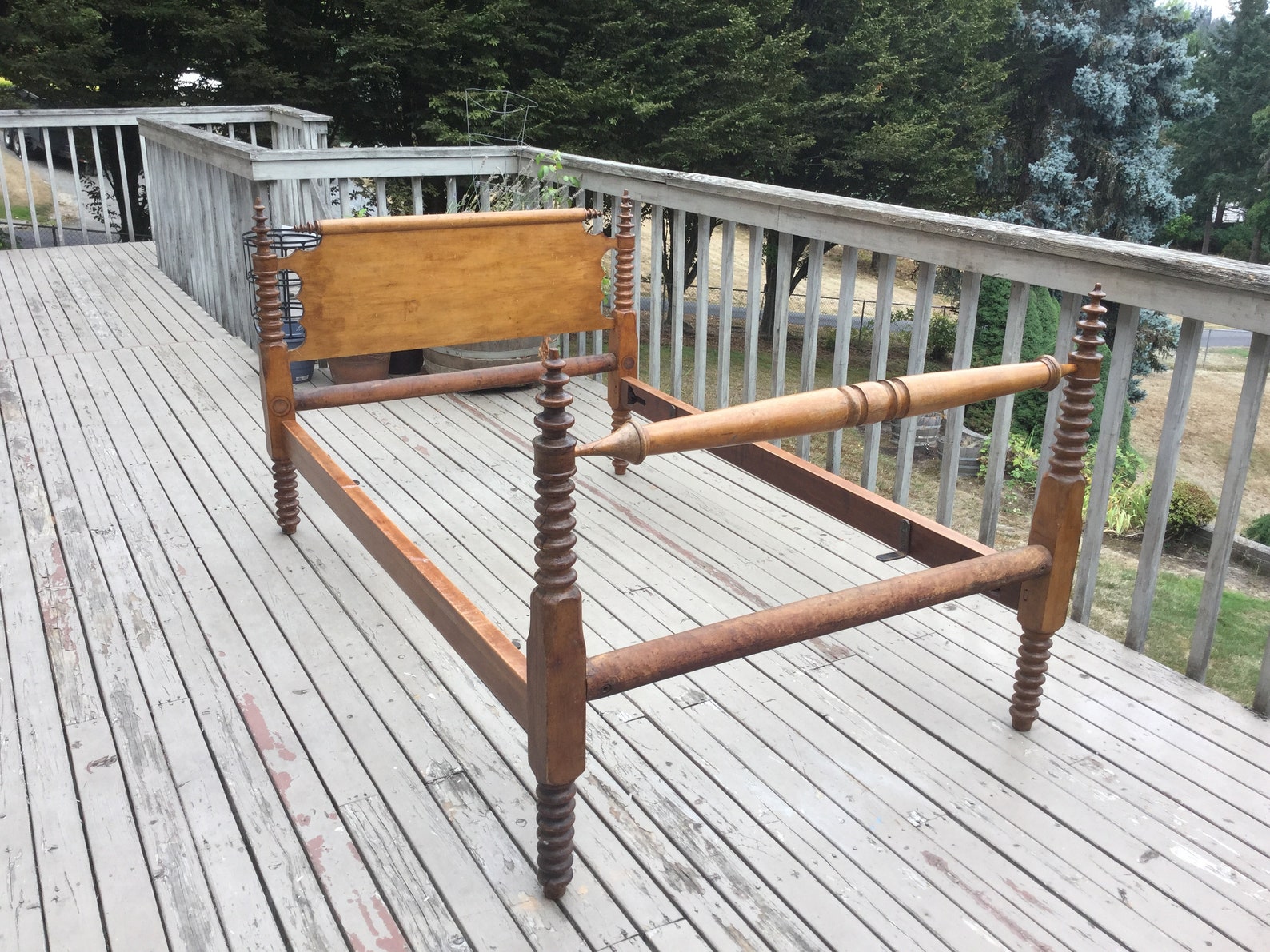 Antique 1800s Heirloom Bobbin Spindle Bed Rope Bed 3/4 Size - Etsy