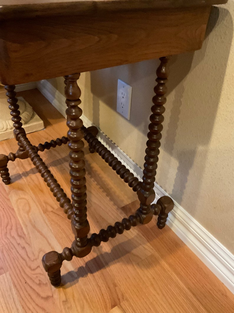 Antique Jenny Lind Spindle Spool Side Table. - Etsy