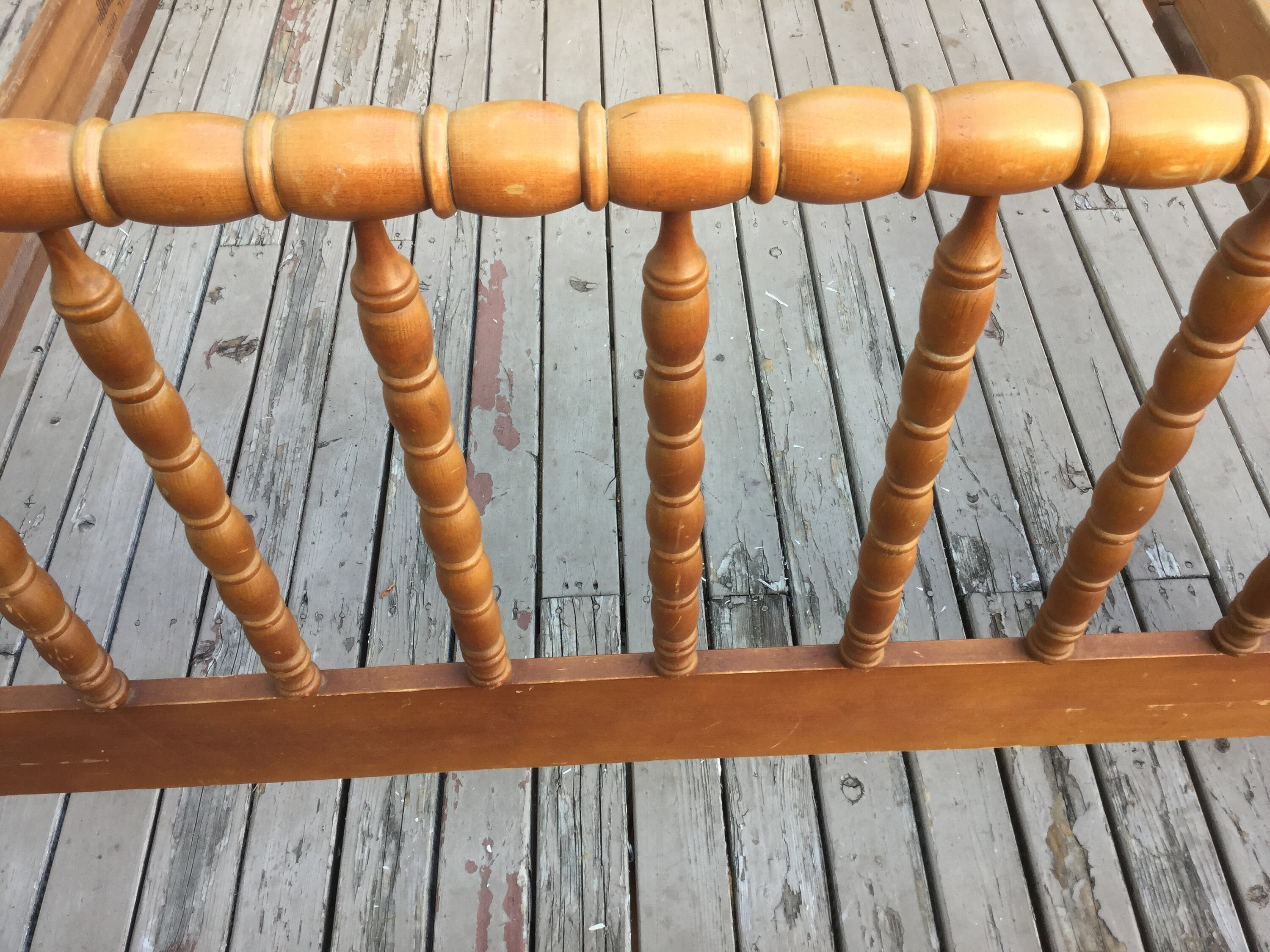 Vintage Maple Spindle Spool Full Size Bed - Etsy