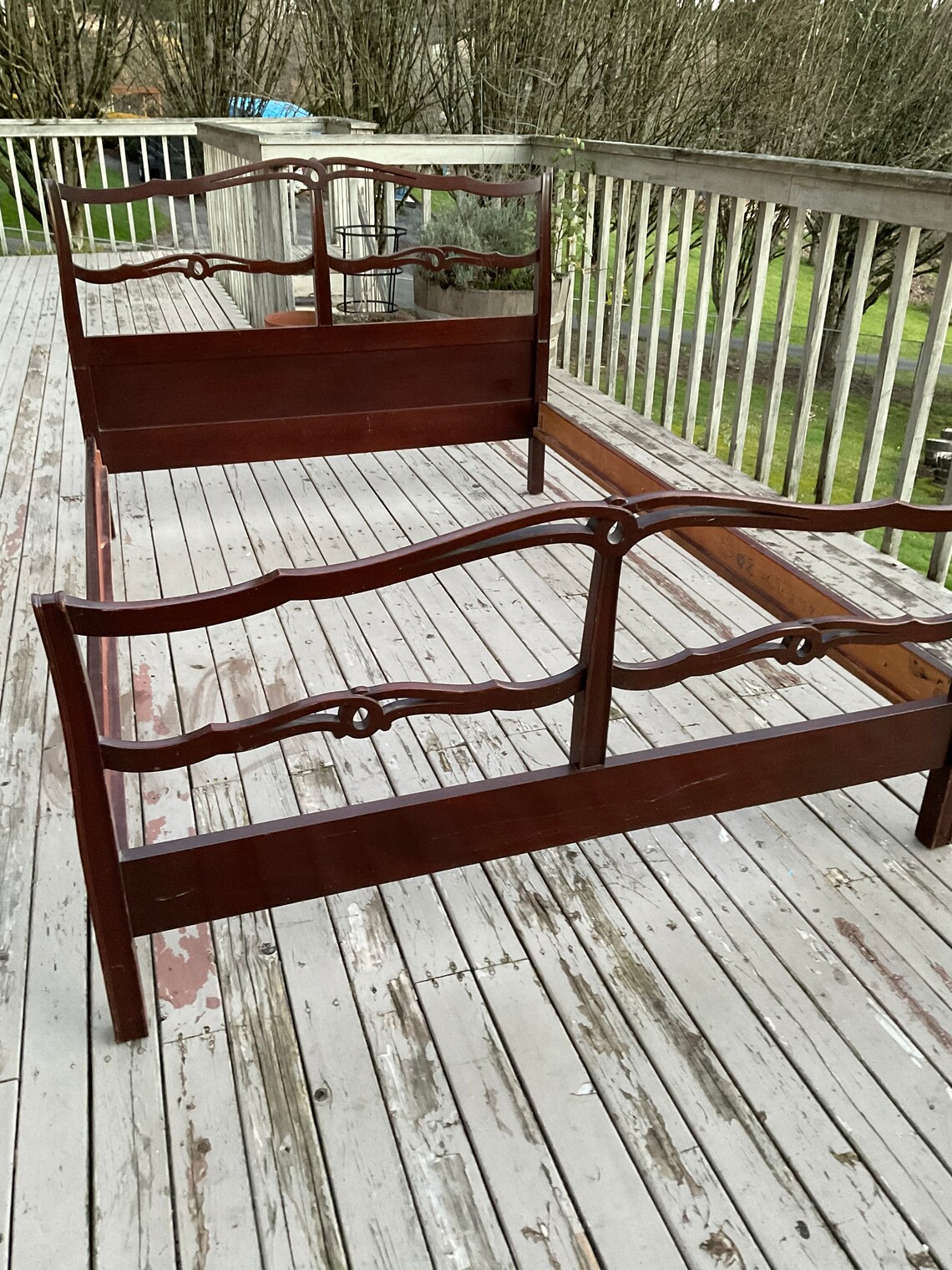 Vintage Mid Century Modern Full Size Bed Frame - Etsy