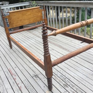 Antique 1800s Heirloom Bobbin Spindle Bed Rope Bed 3/4 Size - Etsy