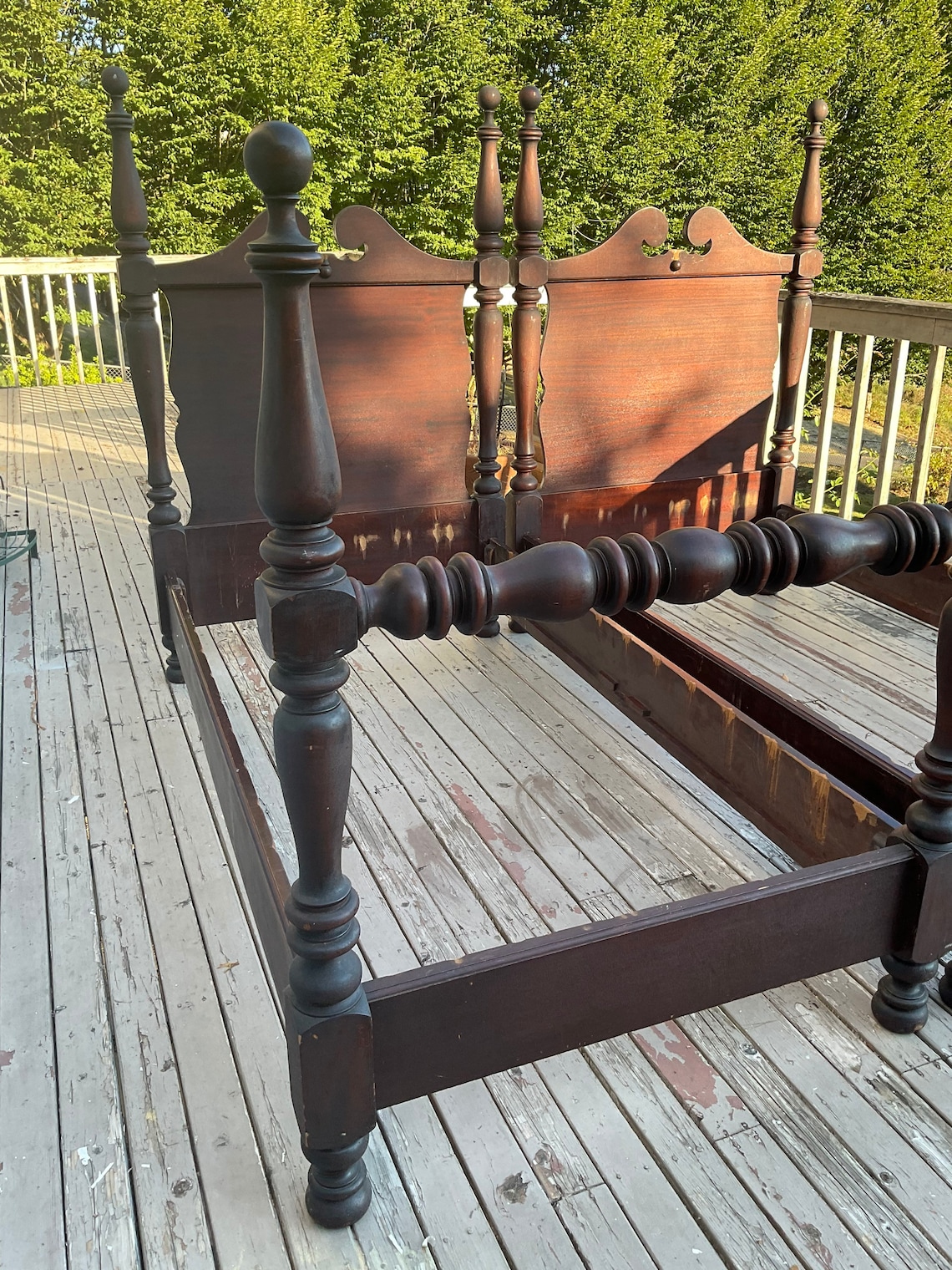 Antique Colonial Twin Size Bed Frames. Pair of Antique Twin - Etsy