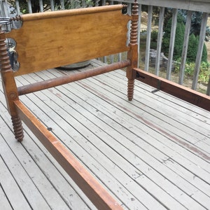 Antique 1800s Heirloom Bobbin Spindle Bed Rope Bed 3/4 Size - Etsy
