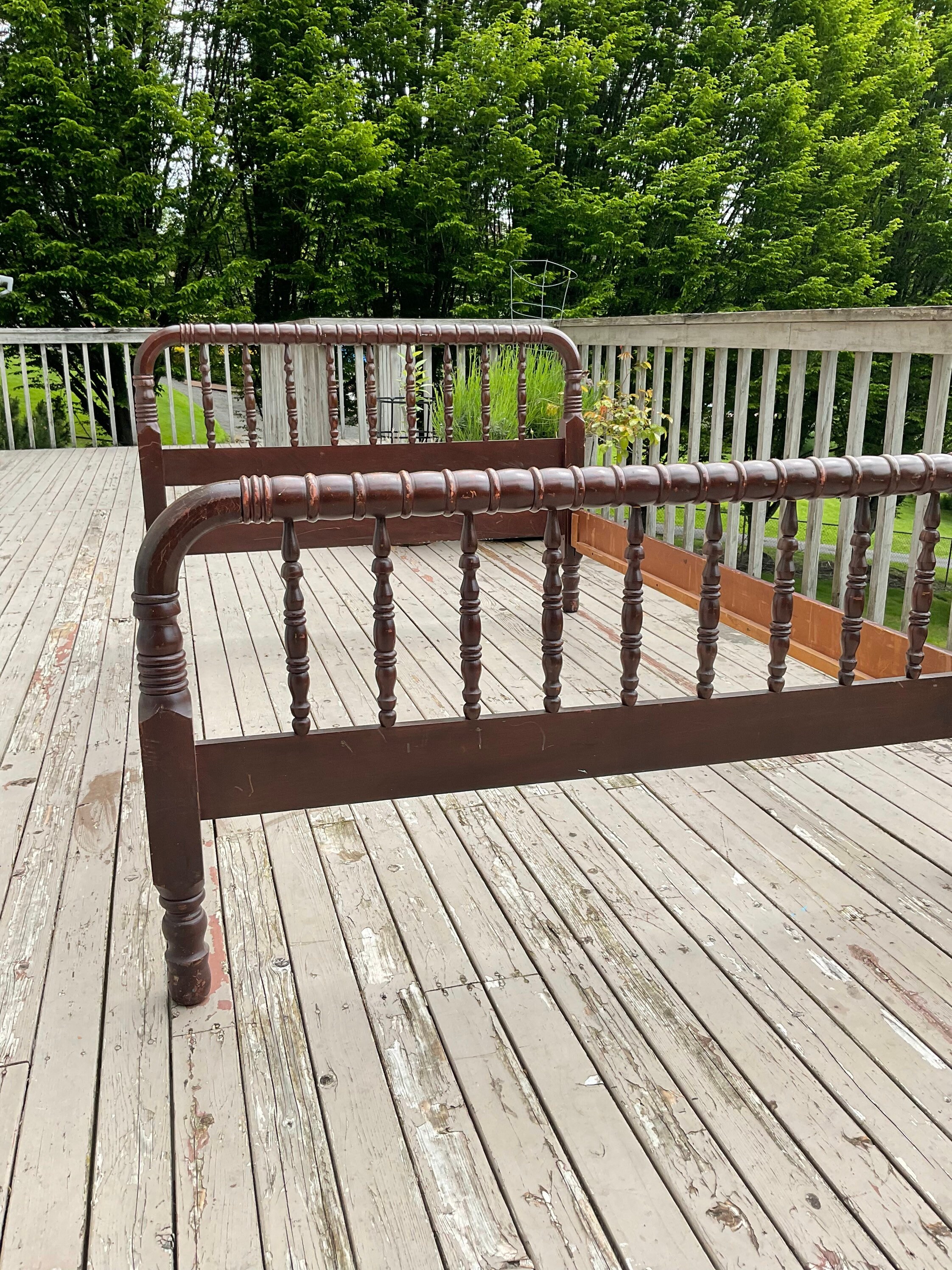 Antique Jenny Lind Full Size Bed Frame. Spindle Spool Bed - Etsy