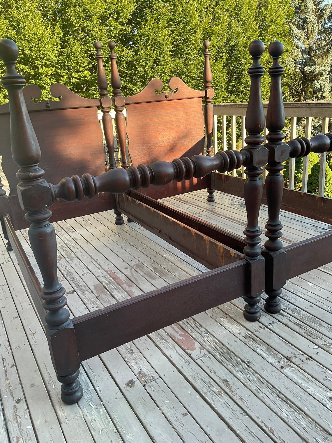Antique Colonial Twin Size Bed Frames. Pair of Antique Twin - Etsy
