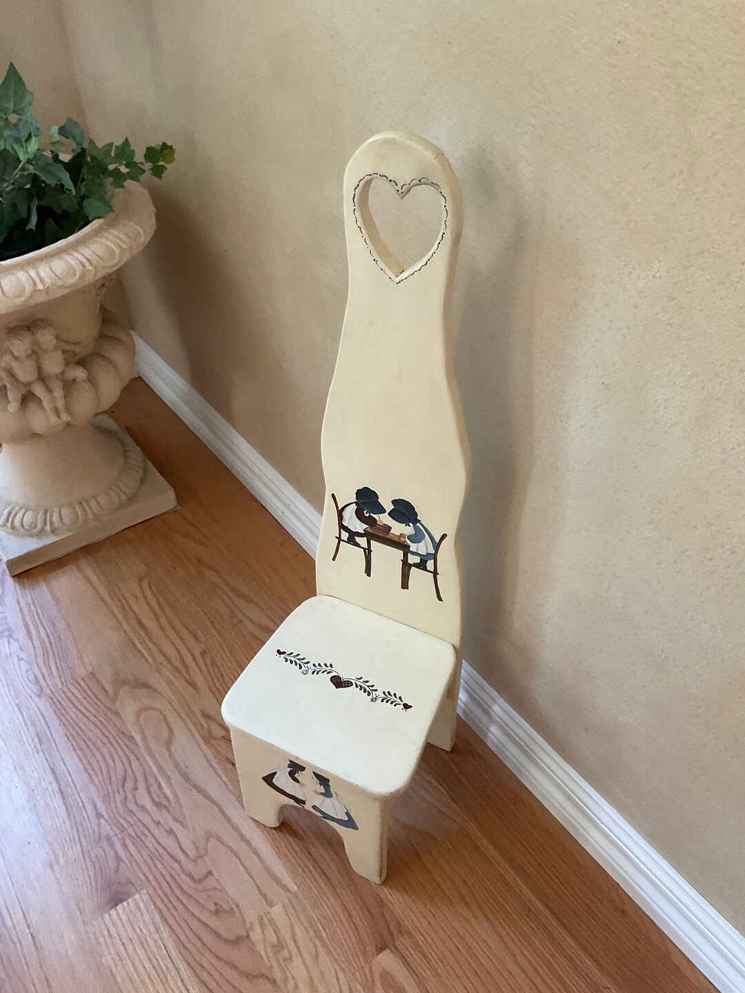 Vintage Shaker Style Kitchen Step Stool, Shaker Step Stool. Painted Peg ...