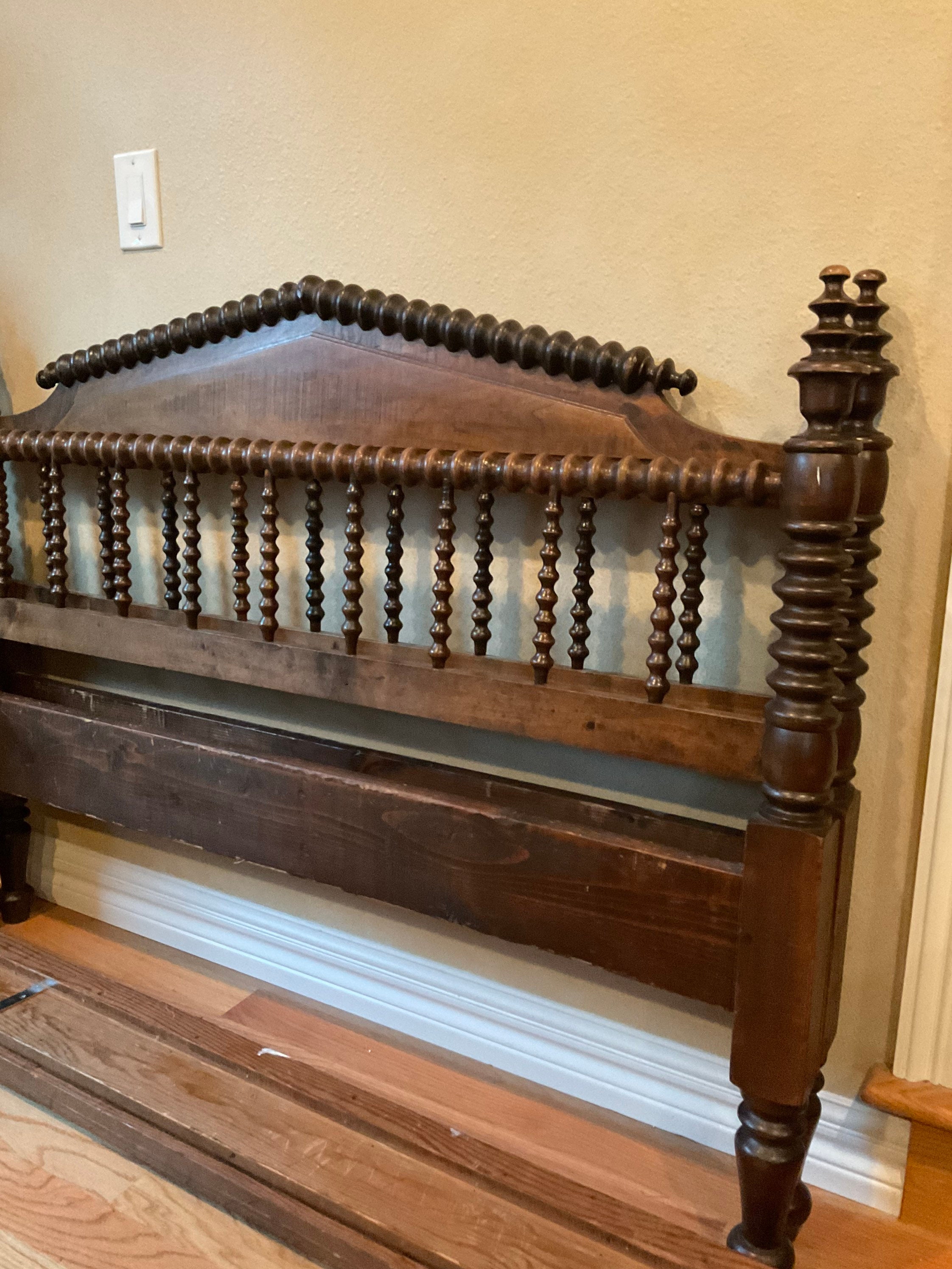 Antique Jenny Lind Full Size Bed Frame.spindle Spool Bed Frame - Etsy