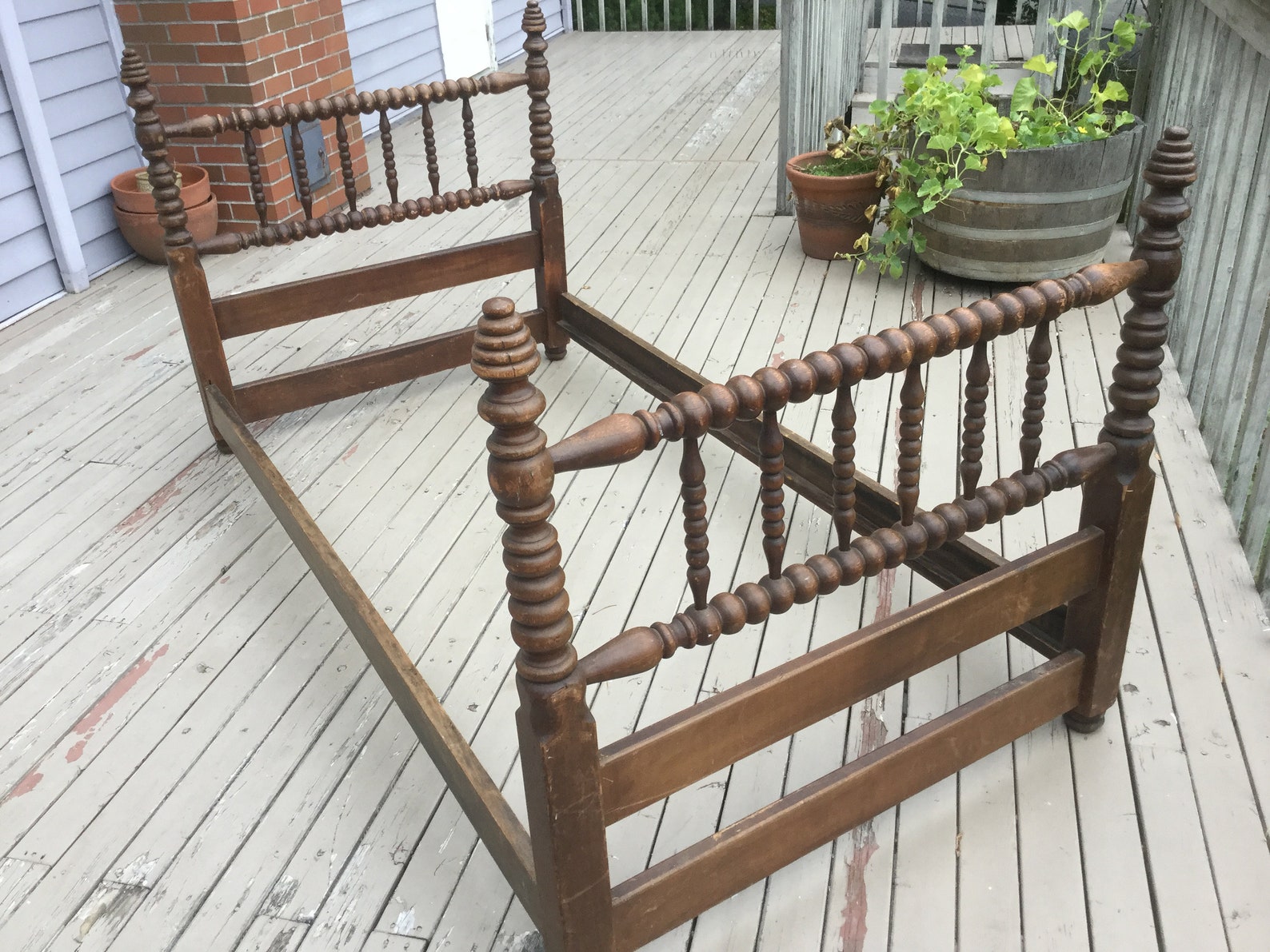 Custom Finish Antique Heirloom Bobbin Spindle Day Bed Twin Size - Etsy