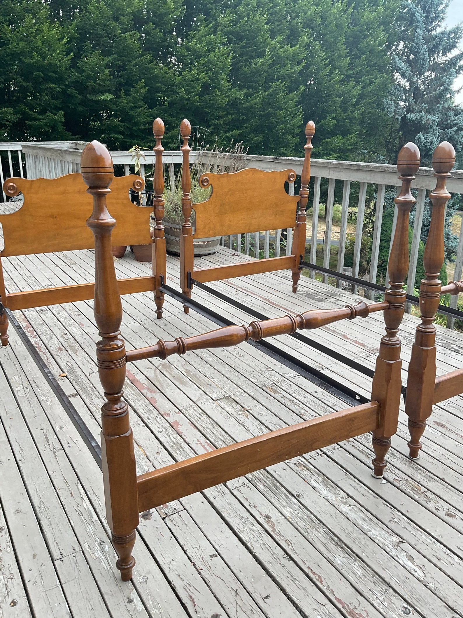Vintage Pair of Maple Twin Size Bed Frames. Price is for the Set. - Etsy