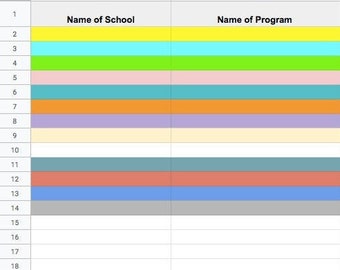 Graduate School Application Tracker | GOOGLE SHEETS | Masters Doctorate ...