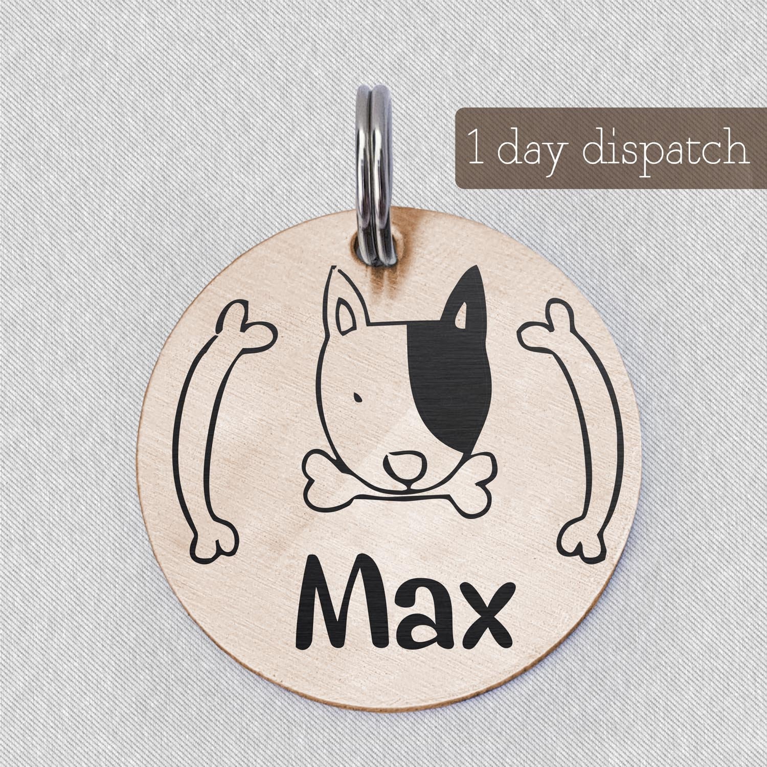 Personalized Stamped Dog Bone Pet ID Tag Custom ID Tag in | Etsy