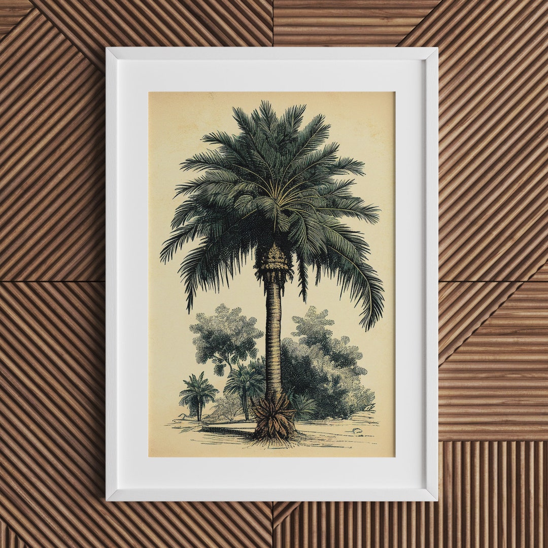 Palm Tree 2 • Art Print • Digital Download • Palmera, Palmier, Palme ...