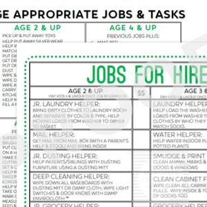Allowance Kids Jobs for Hire ǀ Kids Commission ǀ Kids - Etsy