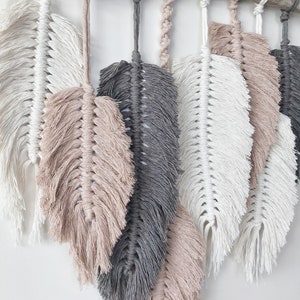 The Jayme Macrame Feathers - Etsy