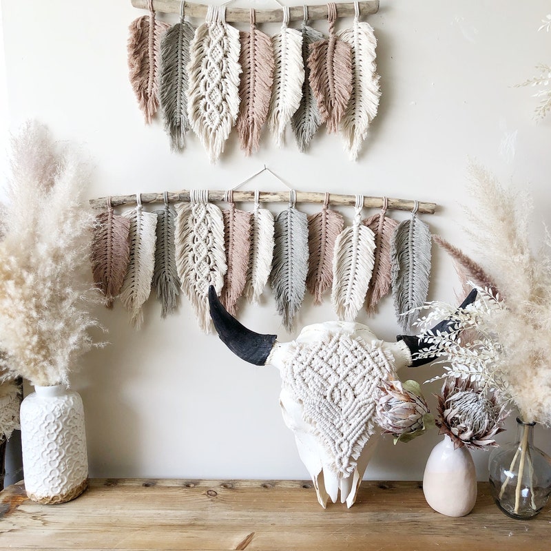 Macrame Feather Stick. - Etsy
