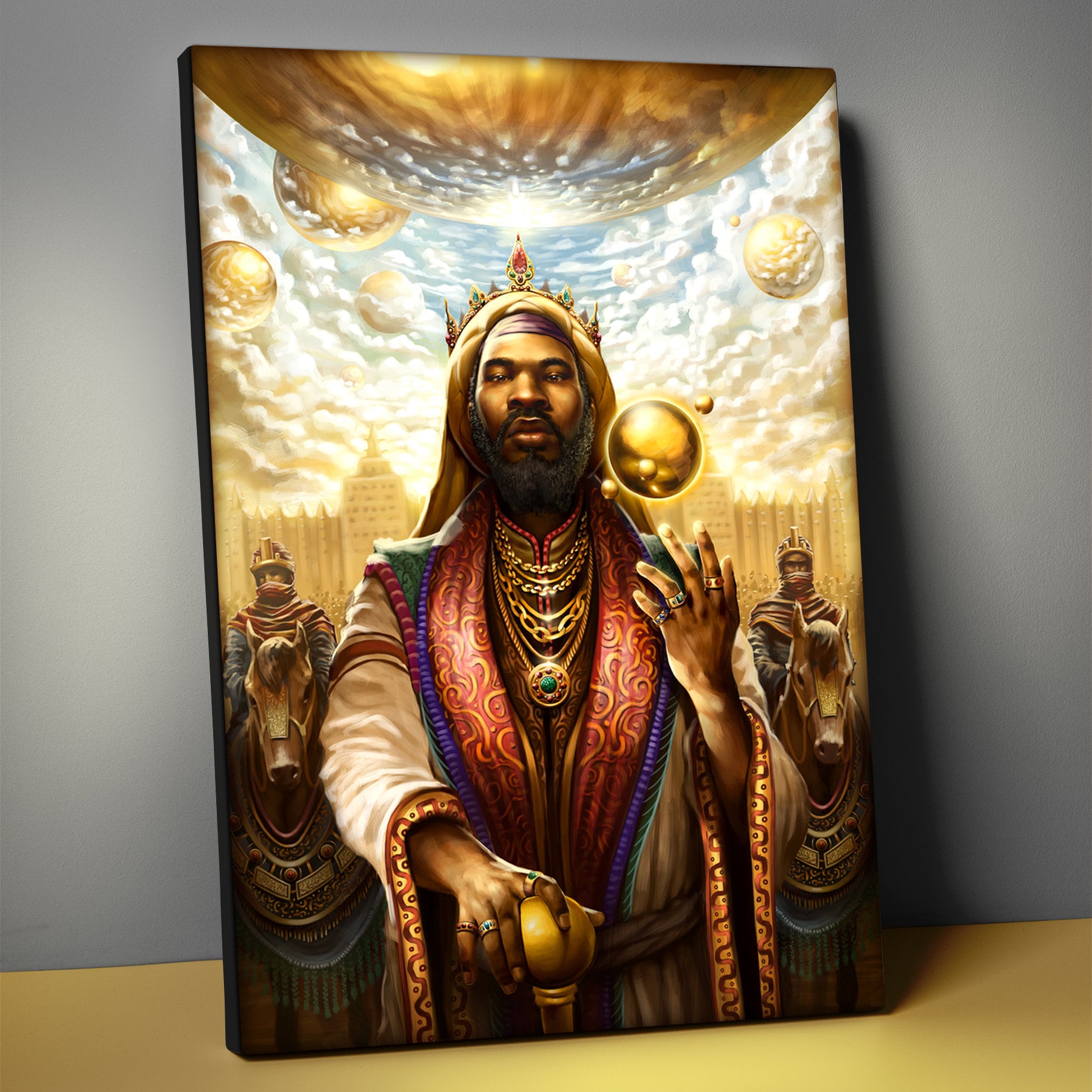 Mansa Musa Golden Empire Hand Painted Original Digital - Etsy