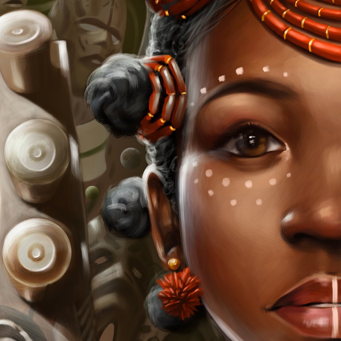 Children of Igbo Hand Painted Original Digital Wall Art - Etsy