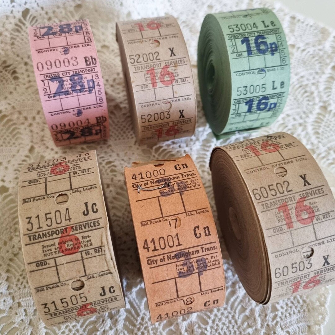 30 Vintage Multicoloured British Bus Tickets Bundle - Etsy