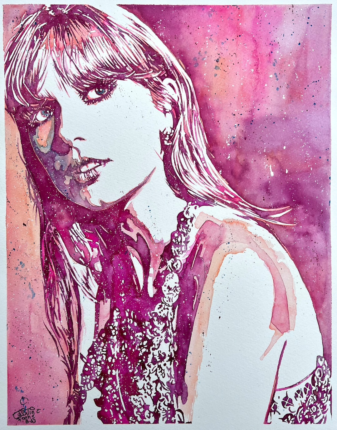 Taylor Swift Art Print Wall Art Music Lover Gift Popstar - Etsy
