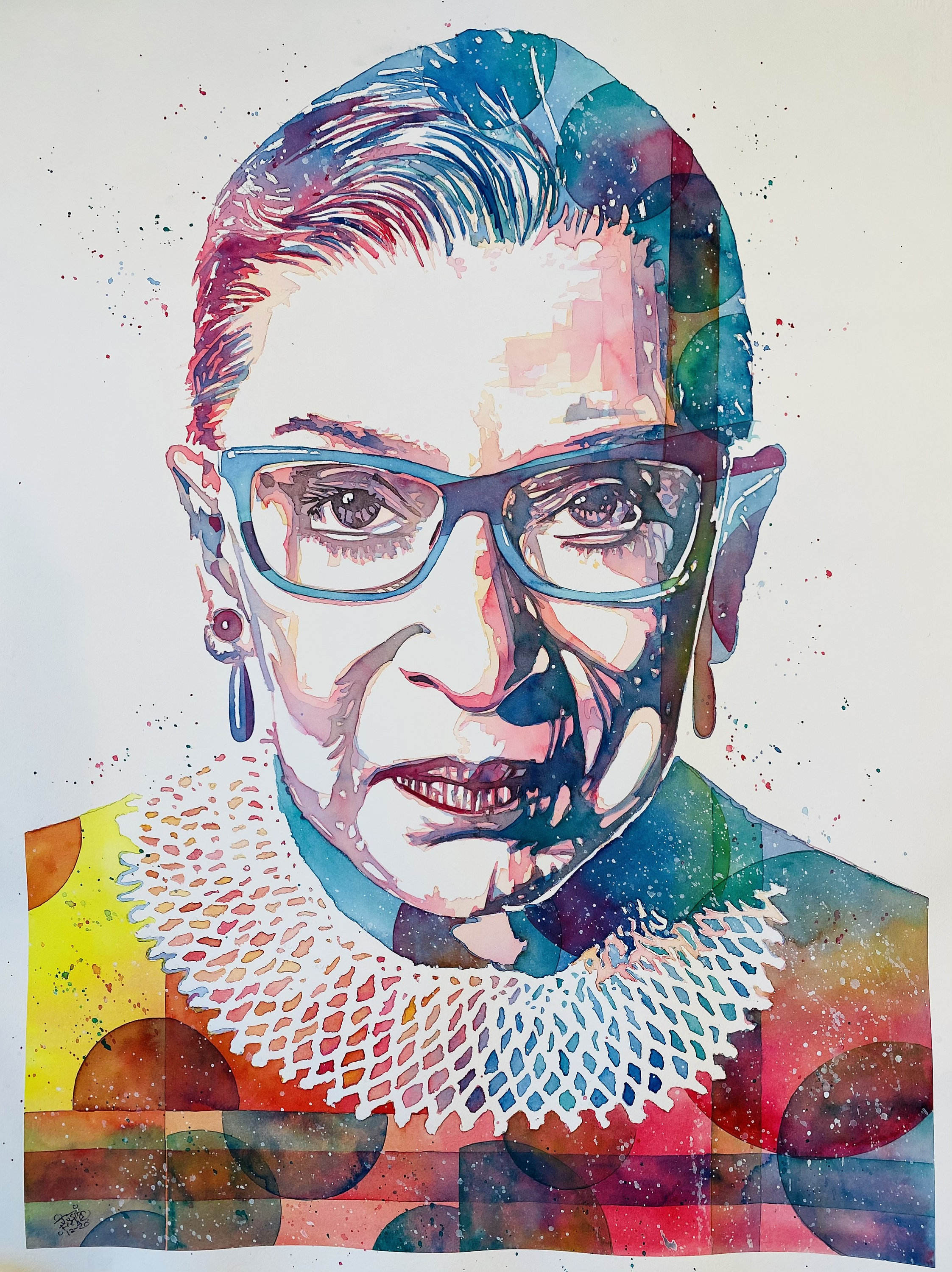 Ruth Bader Ginsburg, RBG, Abstract, Photo Realism, Wall Art, Gift ...