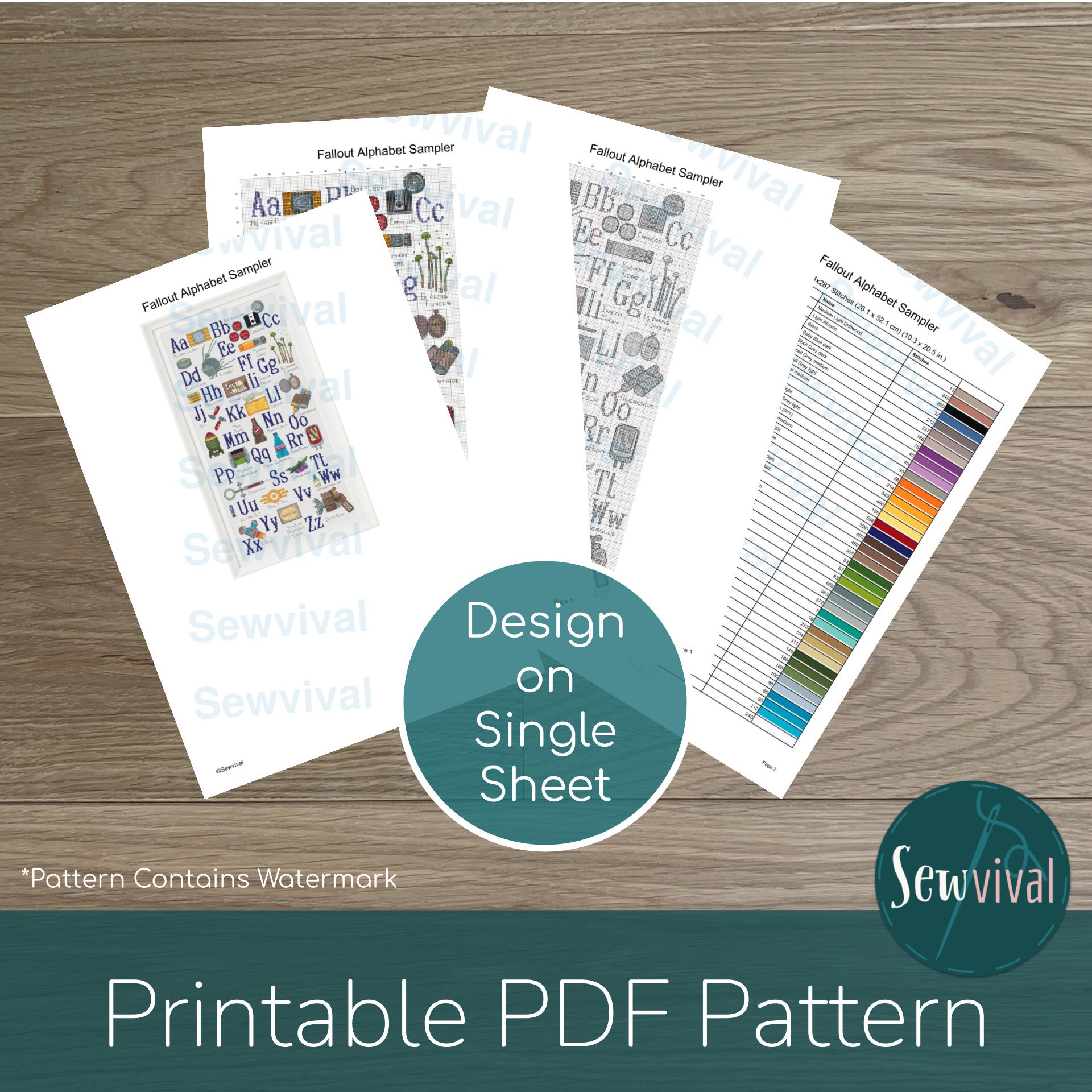 PATTERN PDF / Fallout Alphabet Sampler / Cross Stitch PDF Pattern - Etsy