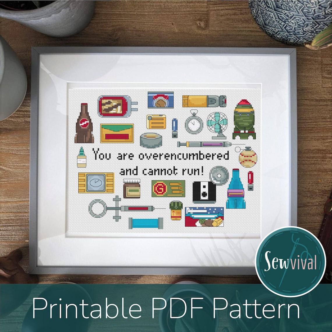 PATTERN PDF Overencumbered / Fallout / Cross Stitch PDF - Etsy