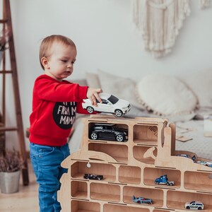 Toy Car Storage - Tractor (wooden Garrage Truck Shelf) - Etsy