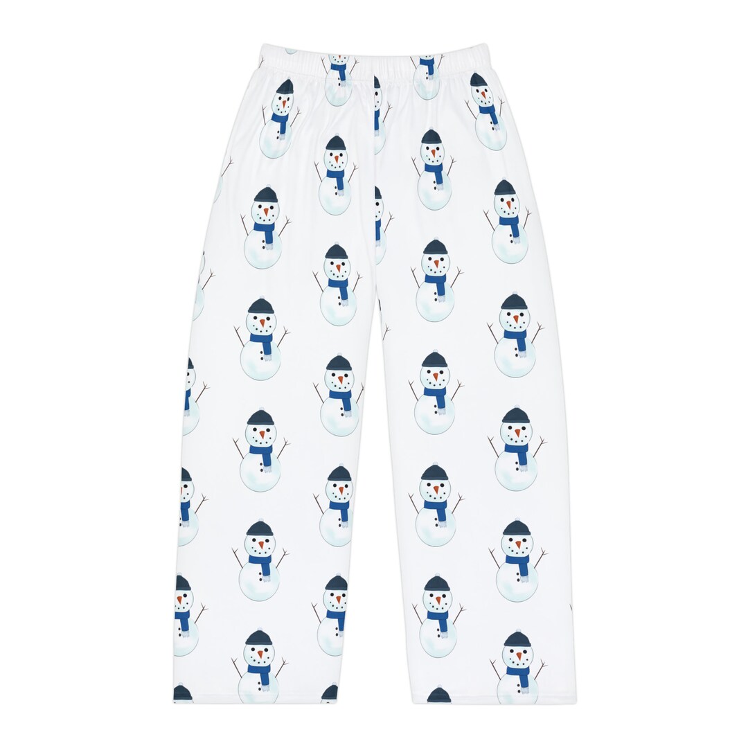 Men's Pajama Pants -snow Man/cozy Men's Snowman Pajama Pants/perfect ...
