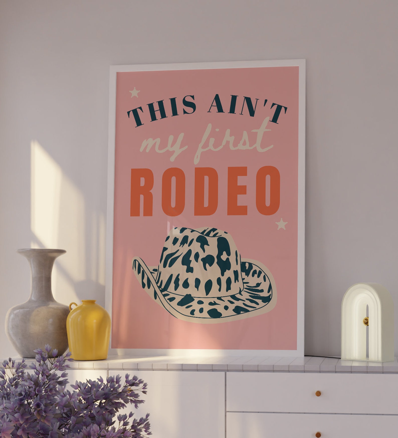 This Ain't My First Rodeo Cowboy Print Cowgirl Wall Art - Etsy UK