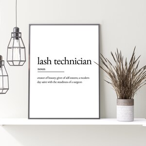 Lash Tech Definition Print - Etsy
