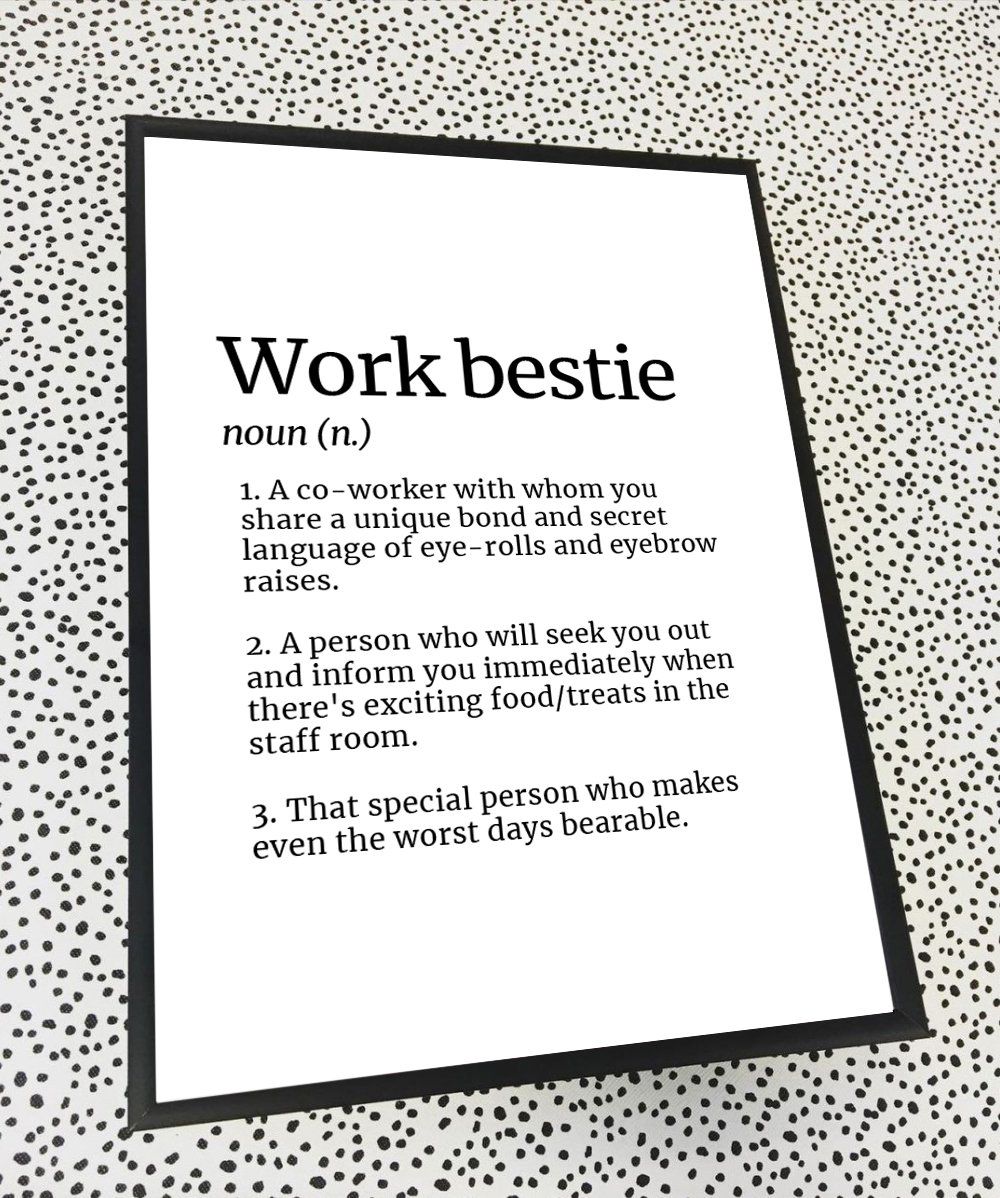Work Bestie Definition Print | Etsy