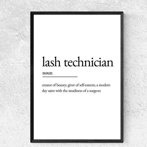 Lash Tech Definition Print - Etsy