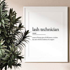 Lash Tech Definition Print - Etsy