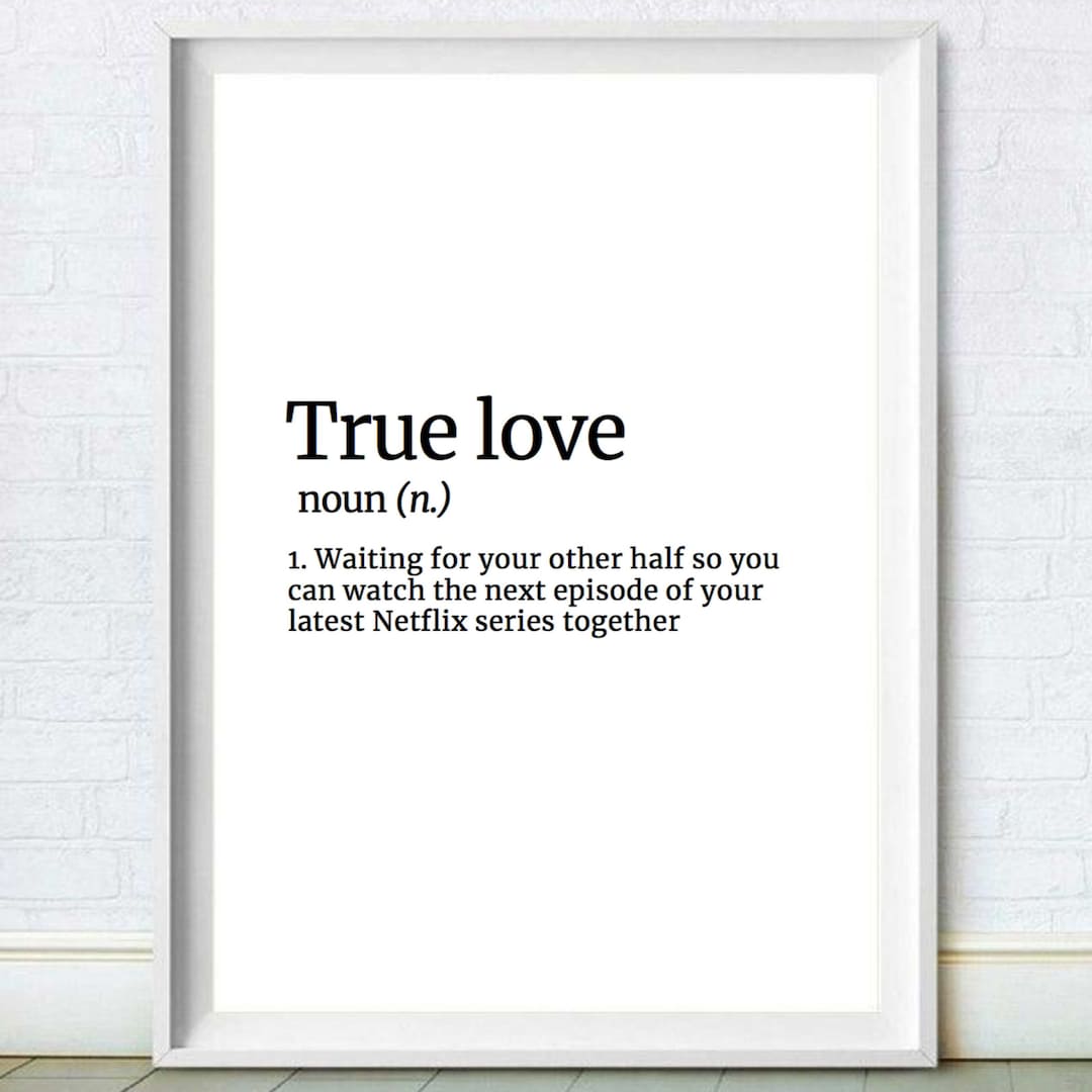 True Love Definition Print - Etsy