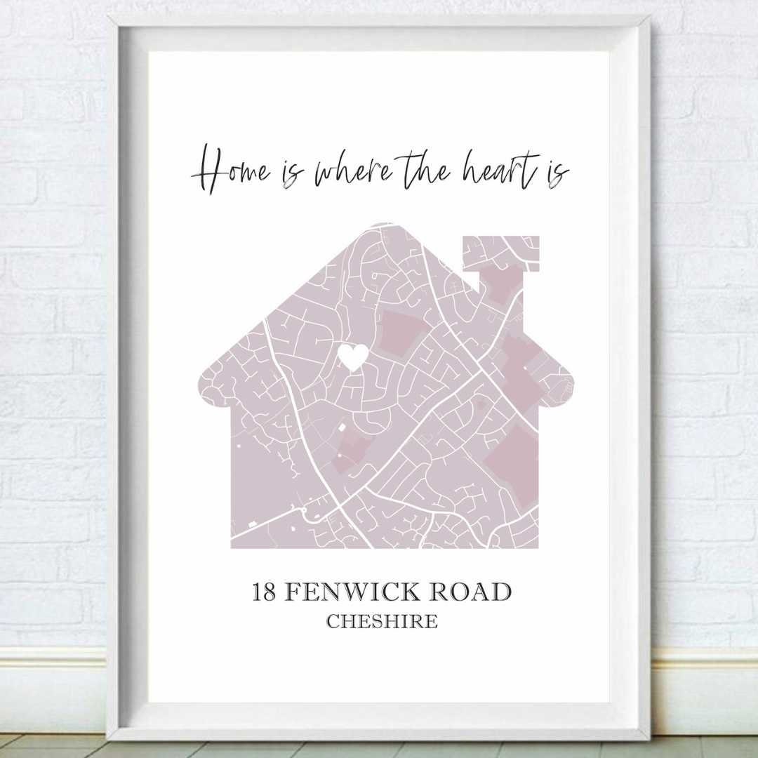Custom 'home is Where the Heart Is' Map - Etsy