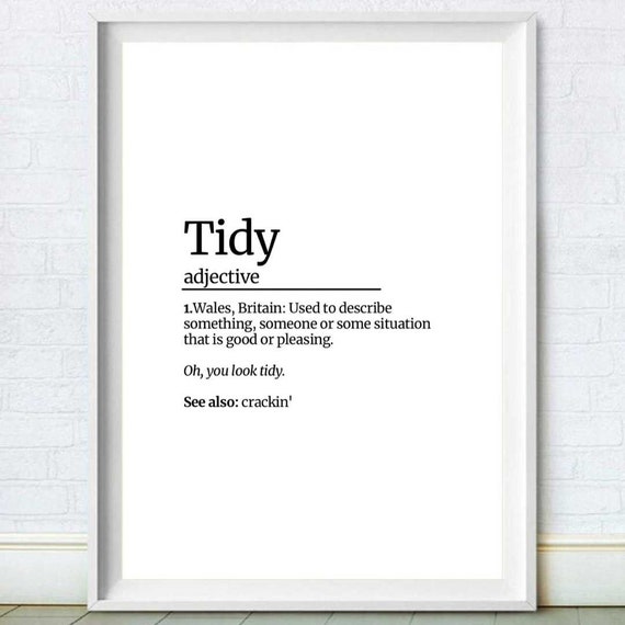 Gavin & Stacey Tidy Definition Print TV Show Collection | Etsy