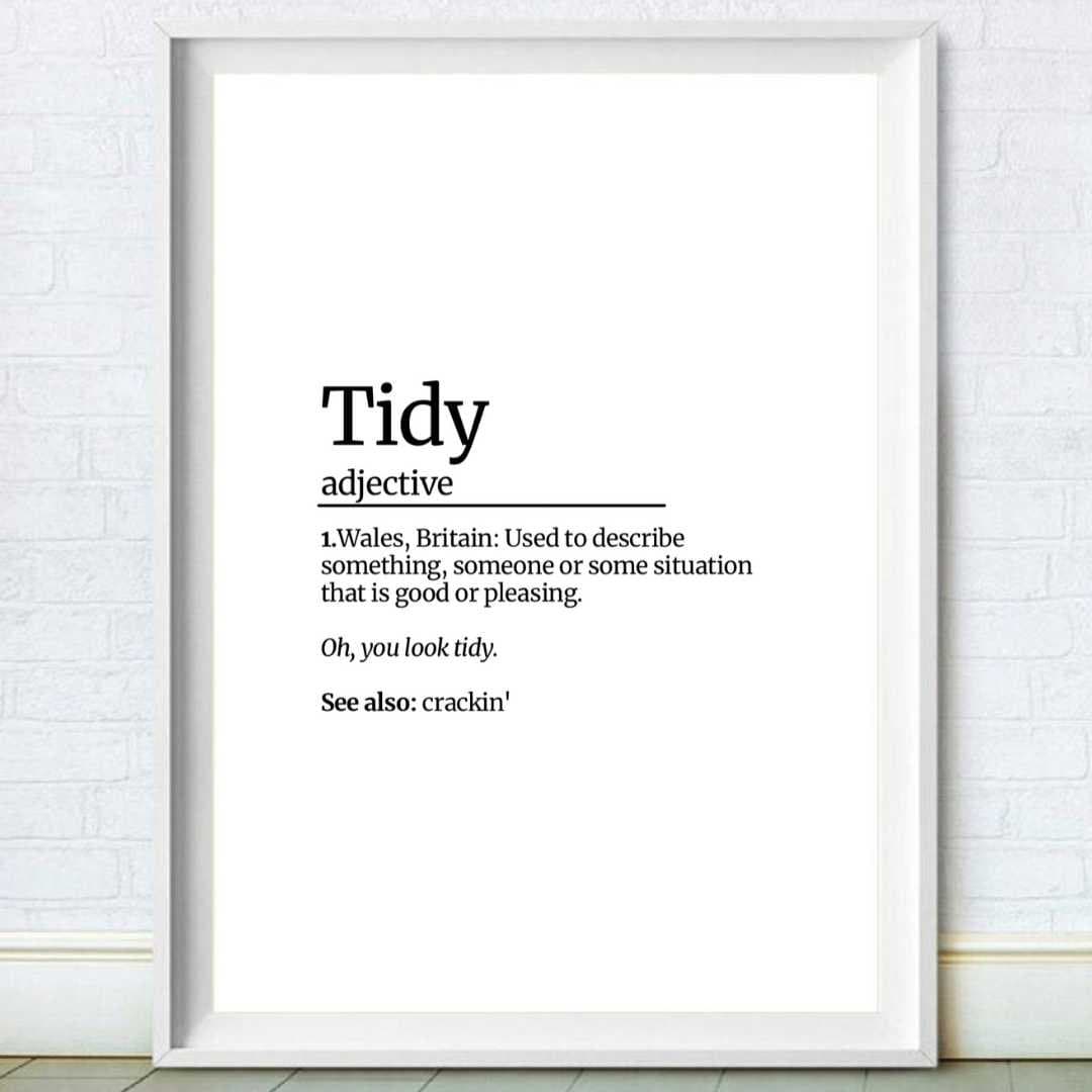 Gavin & Stacey Tidy Definition Print TV Show Collection | Etsy
