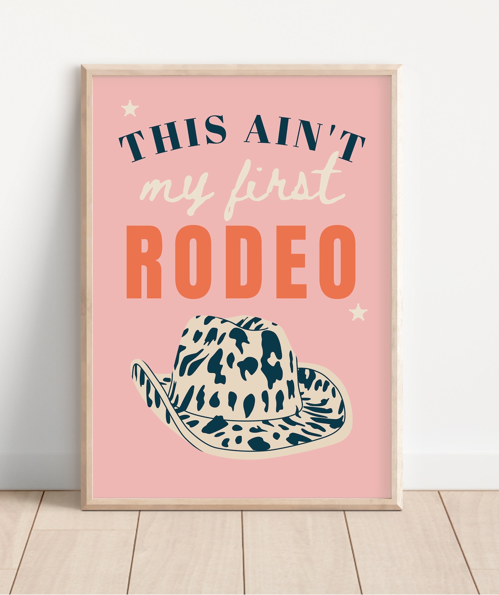 This Ain't My First Rodeo Cowboy Print Cowgirl Wall Art - Etsy UK