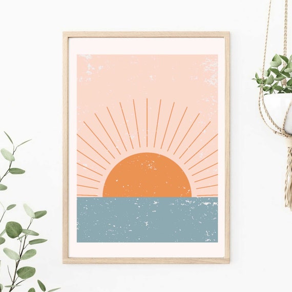 Pastel Sunrise Print | Etsy