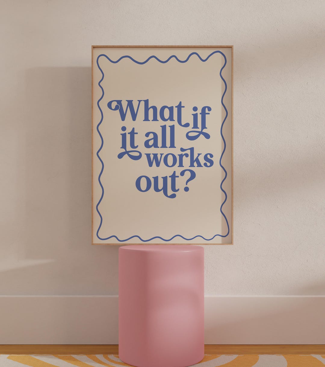 What If It All Works Out Print , Inspirational Poster, Positive Print ...