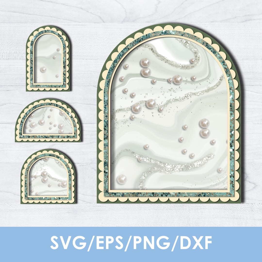 Arch Shaker Cake Topper Svg, BUNDLE, Layered, Birthday Cake Topper Svg ...