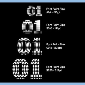 Rhinestone Numbers Pattern, Full Alphabet, Classic Font, 6ss, 10ss ...