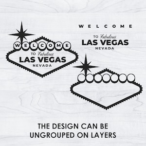 Editable Las Vegas Sign Svg Blank Template, Cut File, Png, Transparent ...