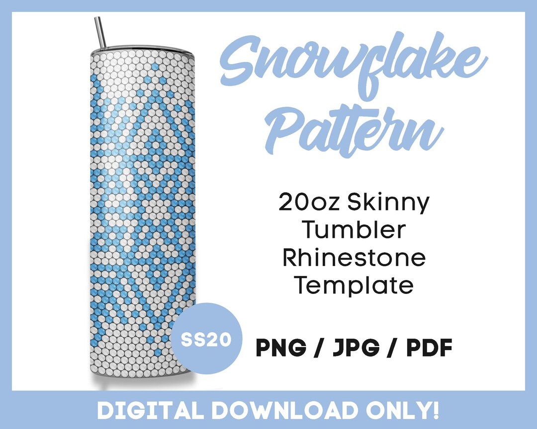 SS20 Rhinestone Template, 20oz Tumbler, Christmas, Rhinestone Tumbler ...