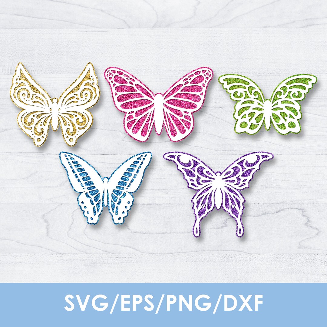 Layered Butterfly Svg - Etsy