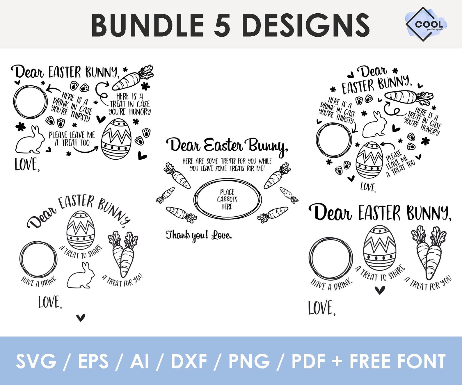 Easter Tray Svg Bundle Dear Easter Bunny Easter Svg Kids - Etsy Australia