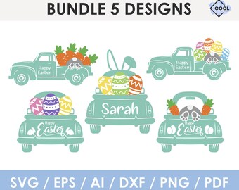 Easter Truck Svg, Bunny Truck, Carrot Truck Svg, Girl Easter Svg ...