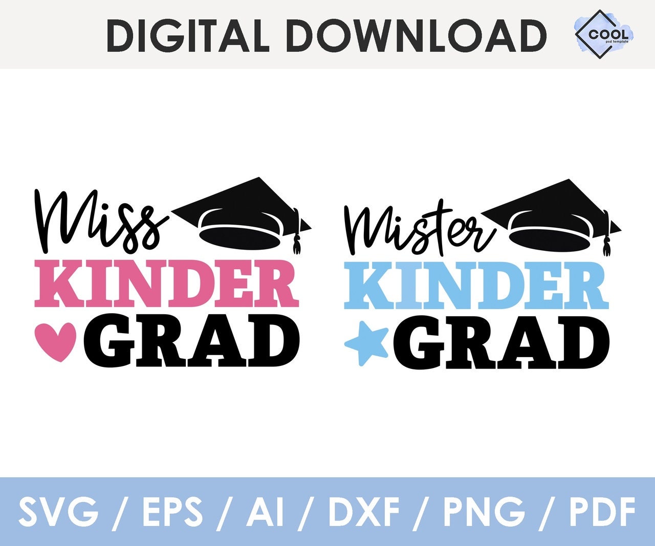 Kindergarten Graduation Svg Bundle Mister Kinder Grad Svg | Etsy