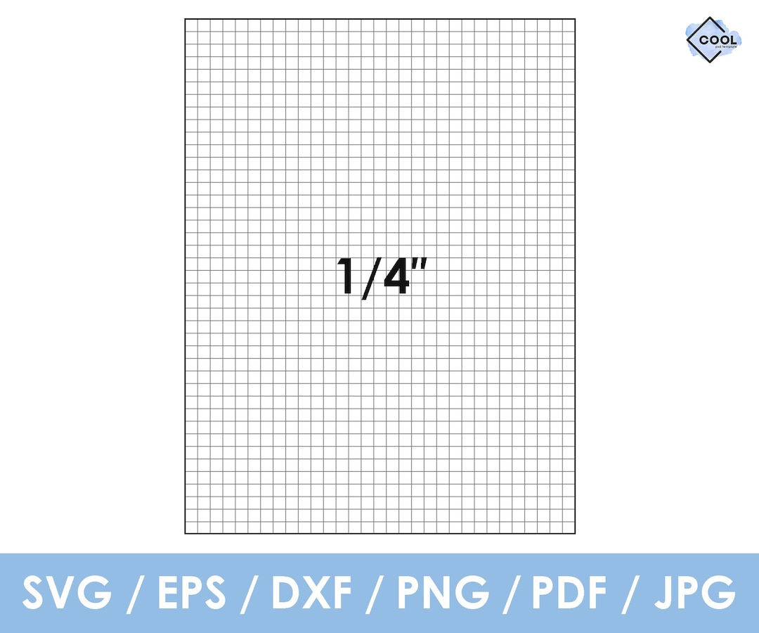 Graph Grid Paper, Cross Stitch Paper, 1/4 Inches With 1 Inches Grid ...