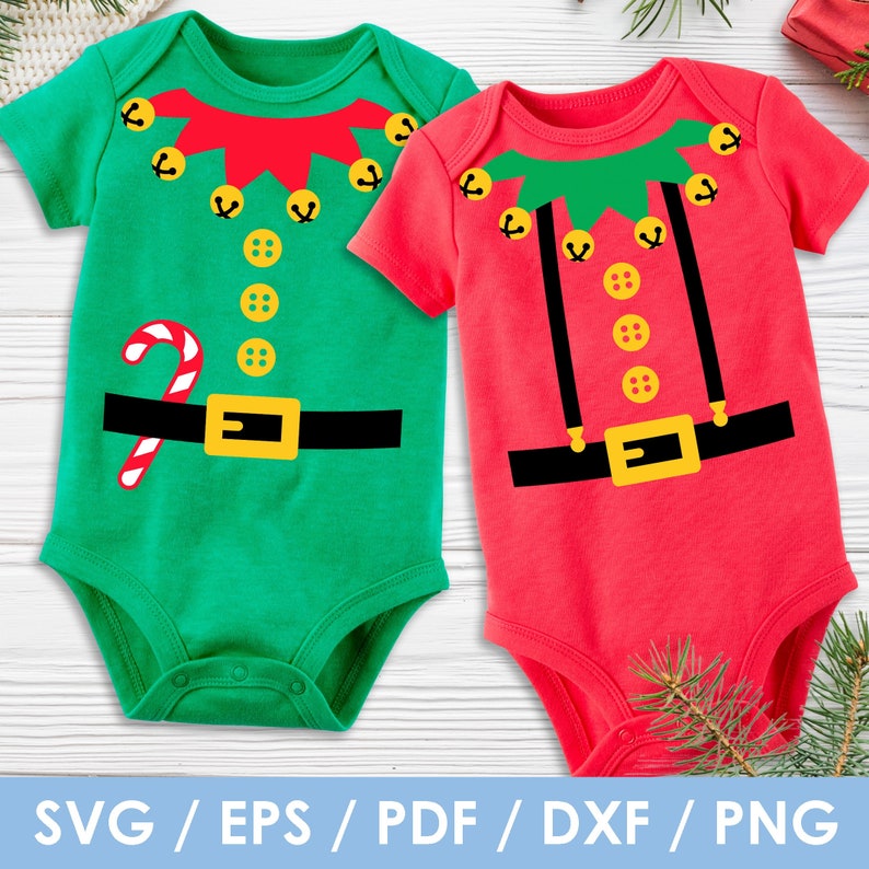 Svg Christmas Elf Costume, BUNDLE, Elf Shirt, PNG, Elf Suit Set, Cut ...